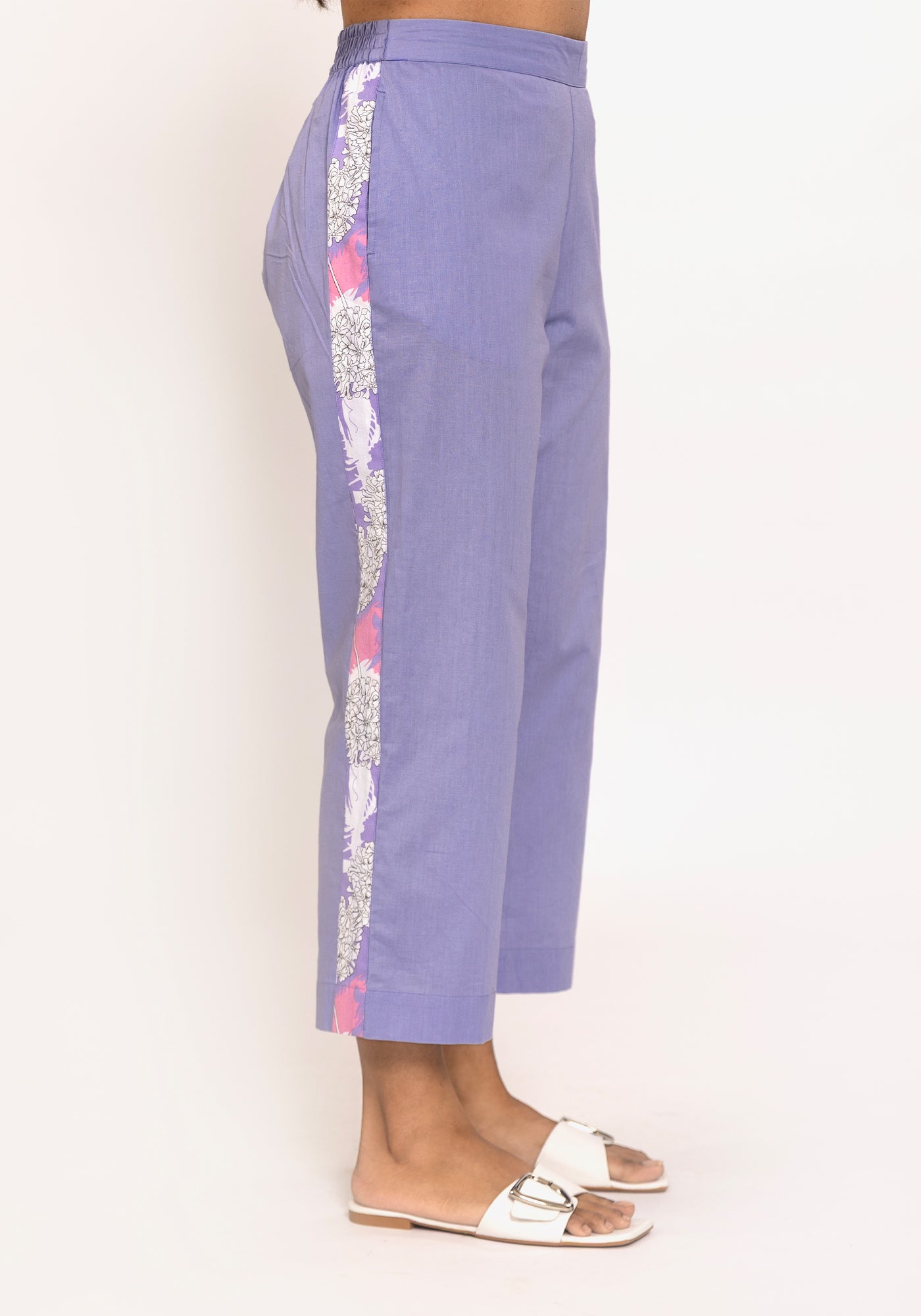 HARROZ SIDE STRIP CULLOTTE PURPLE