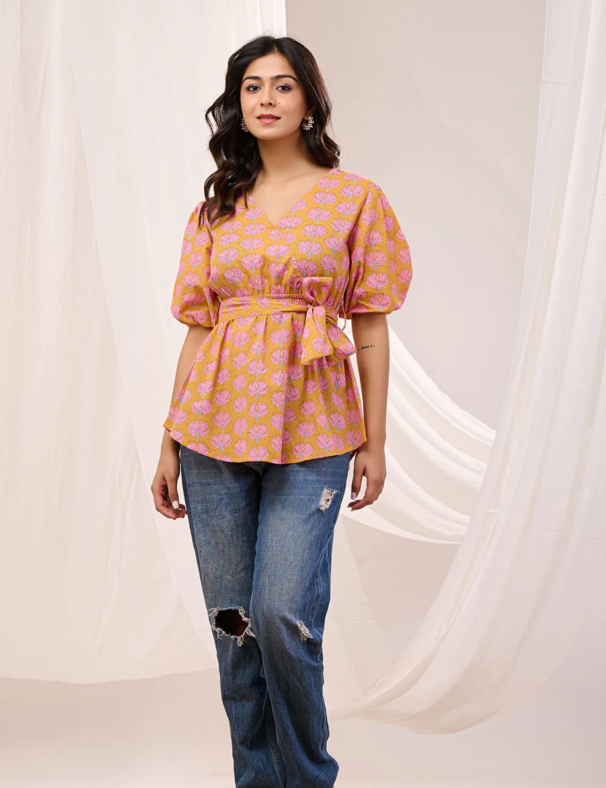 SPRING WHISPER WRAP TOP